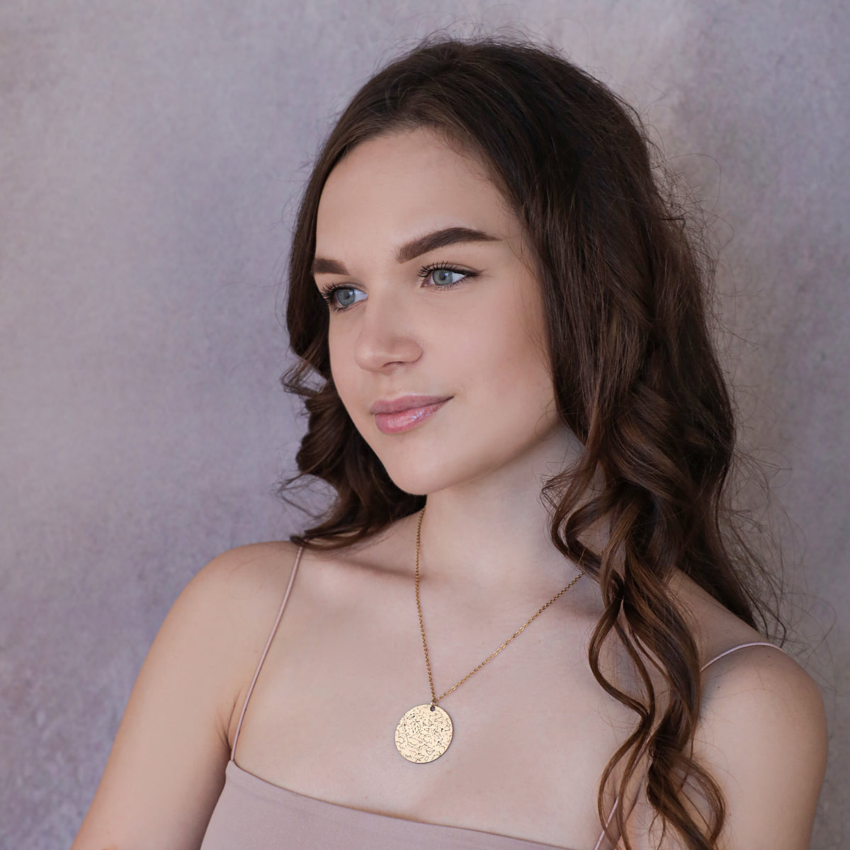 Custom Star Map Gold Filled Necklace Large Size – StarMapJewelry